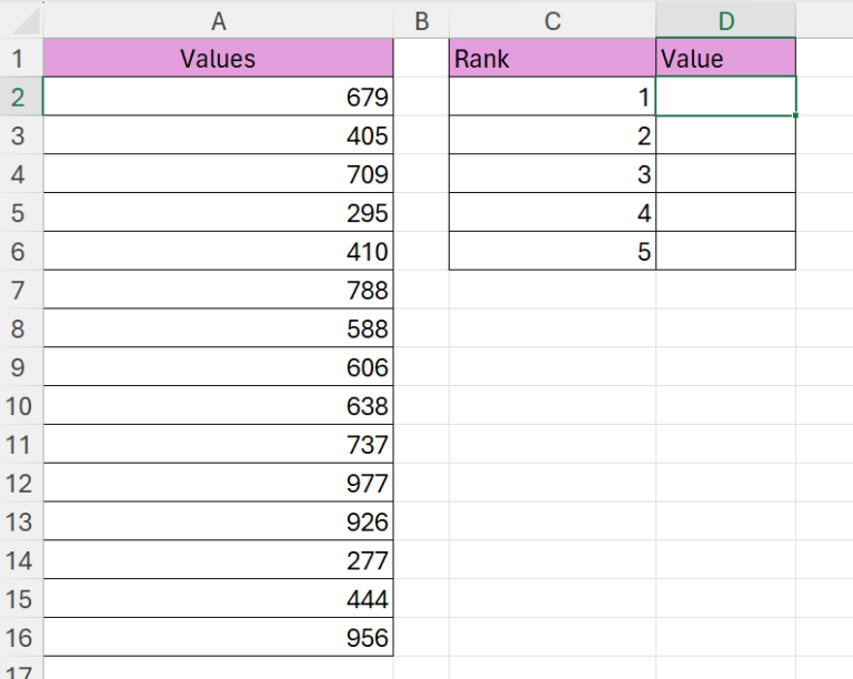 How to Use LARGE Function in Excel - Sheetaki