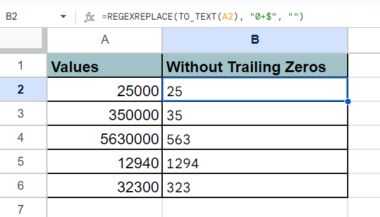 How to Remove Trailing Zeros from Numbers in Google Sheets - Sheetaki