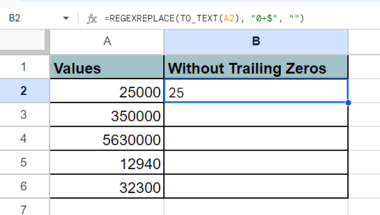 How to Remove Trailing Zeros from Numbers in Google Sheets - Sheetaki