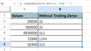 How to Remove Trailing Zeros from Numbers in Google Sheets - Sheetaki