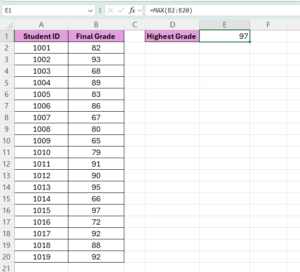How to Use the MAX Function in Excel - Sheetaki