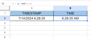 How to Extract Time from DateTime in Google Sheets - Sheetaki